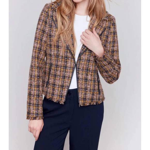 CHARLIE B | Jackets & Coats | New Charlie B Tweed Perfecto Jacket In ...